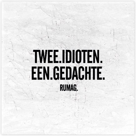 RUMAG Tegeltje - Twee idioten een gedachte - Tegeltje met grappige ...