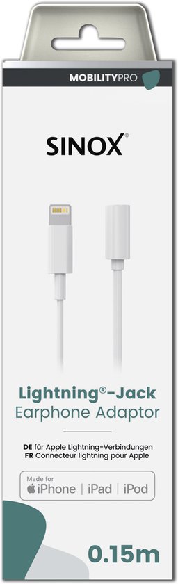 MOBILITY PRO - Adapter kabel 3.5mm > Lightning | bol