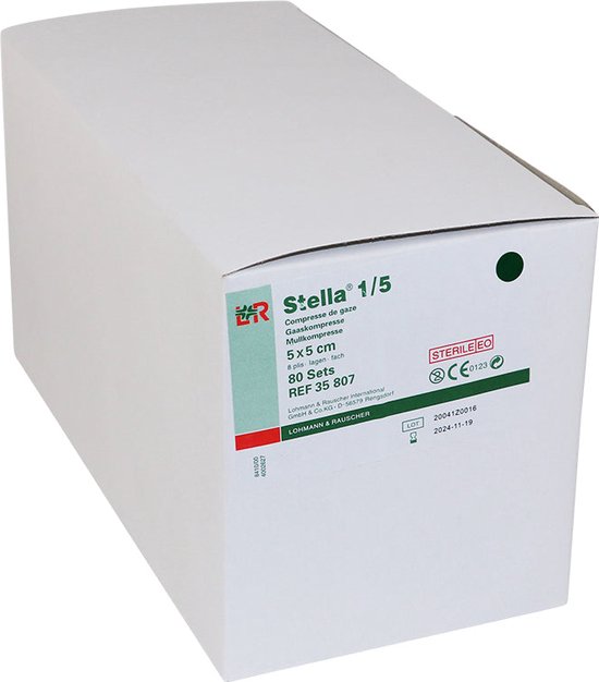 Voordeelverpakking 3 X L&R Stella Steriel Gaaskompres 5 x 5 cm (80 x 5 ...