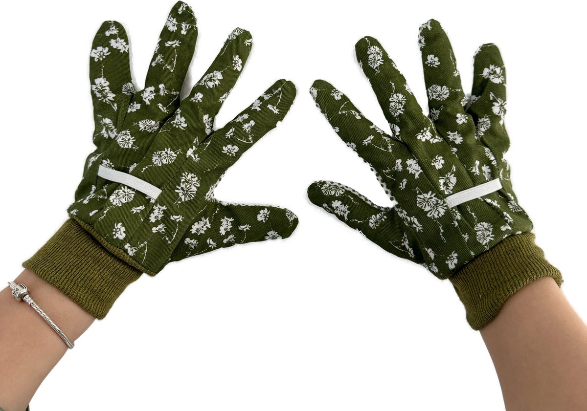 3BMT® Tuinhandschoenen Vrouwen Groen Design - Maat 7 - Snoeien, opruimen en maaien | bol