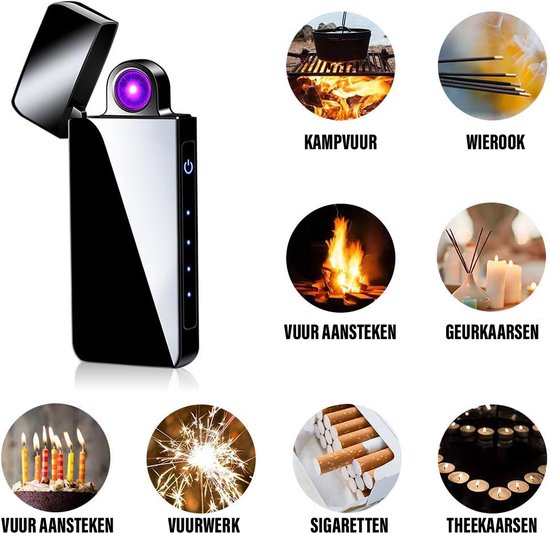 Elektrische Aansteker - Plasma Aansteker - Oplaadbaar - Touchscreen ...