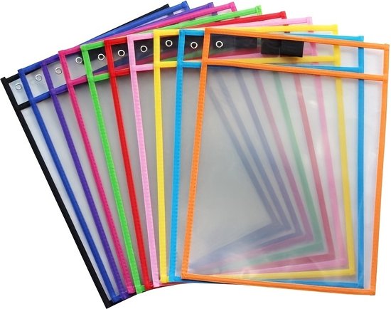 Doorzichtige insteekhoezen / Wisbordjes A4 Set van 5 stuks - diverse ...