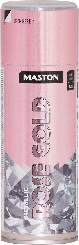 Maston Metallic - rose goud - spuitverf - 400 ml - spuitbus verf | bol