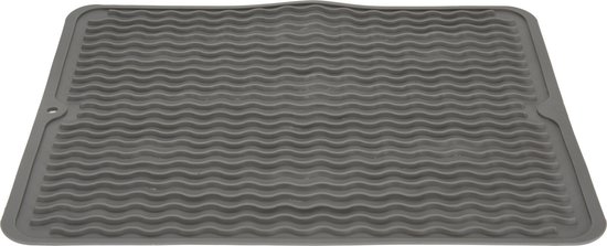 Afwas afdruipmat/droogmat keuken - anti-slip- rubber - grijs - 30 x 40 ...