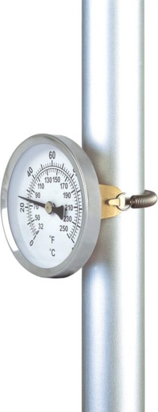 Eti Leiding Thermometer met Veerklem - RVS - 0-120 °C - Ø60 mm | bol