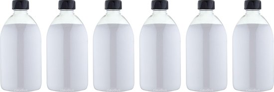 Scrubzout Kokos 650 gram - Fles met zwarte dop - set van 6 stuks ...