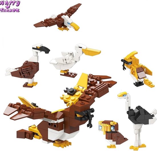 Happy Trendz® Building Blocks Bricks DIY 6-in-1 - maak de grote Havik ...