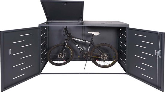 Cosmo Casa 2-Persoons Fietsgarage - Fietskast - Gereedschapsschuur - Afsluitbaar -... | bol
