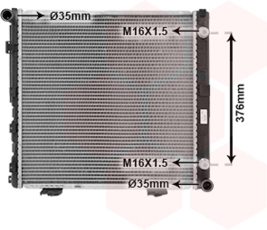 RADIATOR VOOR MERCEDES BENZ W124 1985-1995 1245000203 | bol