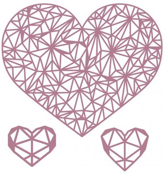 Geometric Hearts Cutting Die Set 3pc | bol