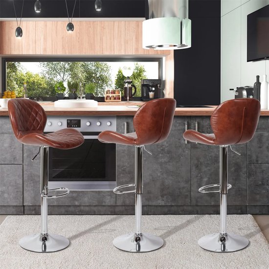RG Enterprises® - Moderne barkrukken voor keukeneiland - Met rugleuning ...