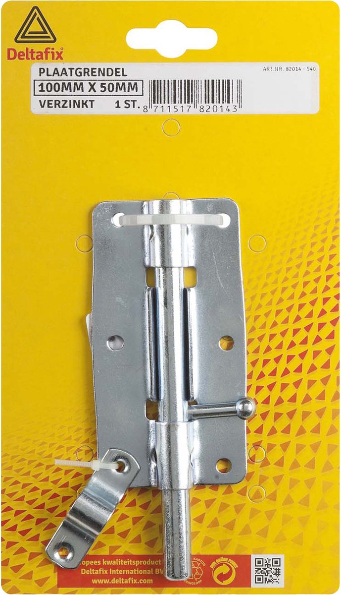 Deltafix schuifslot/plaatgrendel - 2x - 10 x 5cm - verzinkt staal ...