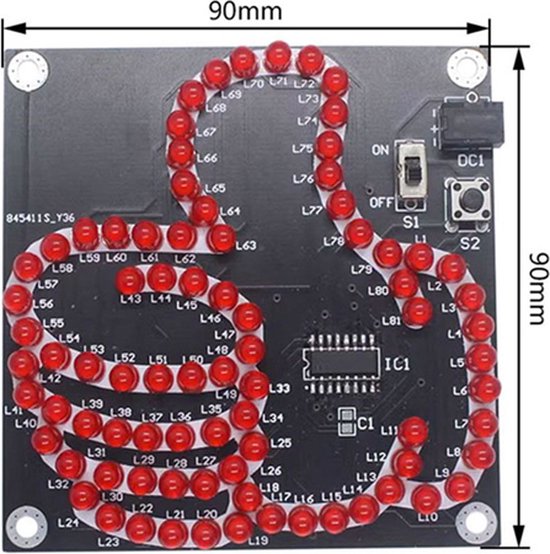 DIY-kit Rode duim omhoog elektronisch circuit, LED-lichtsets voor het oefenen en leren... | bol