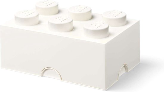 Lego - Opbergbox Brick 6 - Nylon - Wit | bol