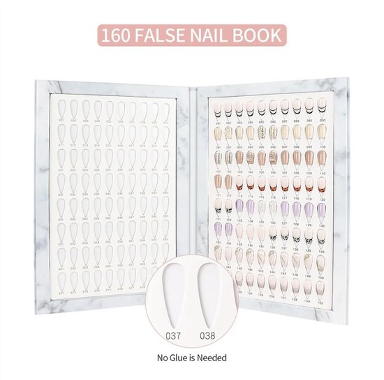 Display Boek voor nagellak - Inclusief 192 tips - Voorbeeldnagels ...