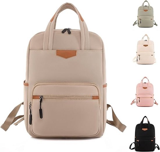 Rugzak voor dames, klein, laptoprugzak 15,6 inch, rolltop rugzak ...