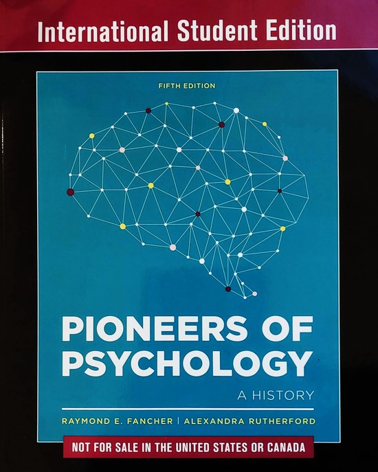 Pioneers of Psychology | 9780393603675 | Raymond E. Fancher | Boeken | bol