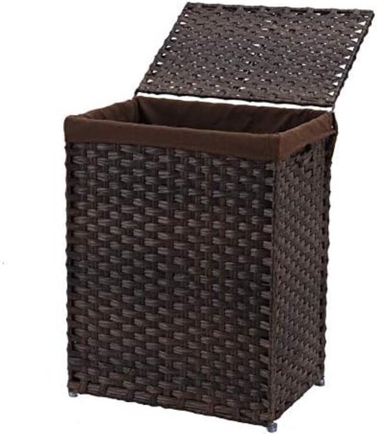 Wasmand Riet - Wasmand Riet Met Deksel - Wasmand Gevlochten | bol