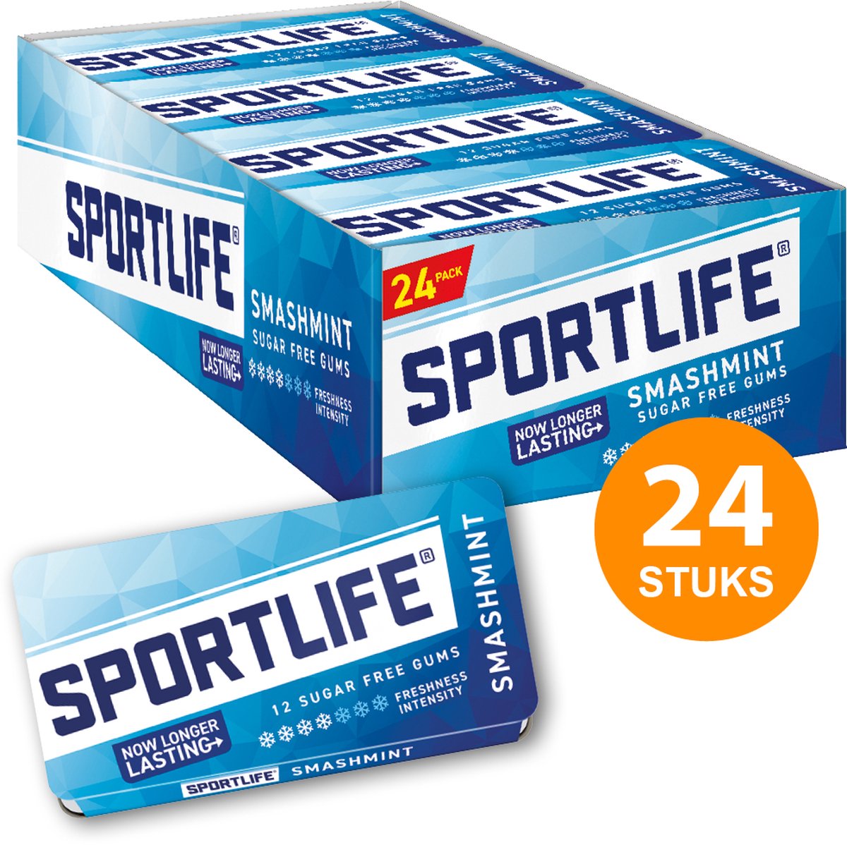 Sportlife Smashmint Gum doos suikervrije kauwgom - verfrisser ...