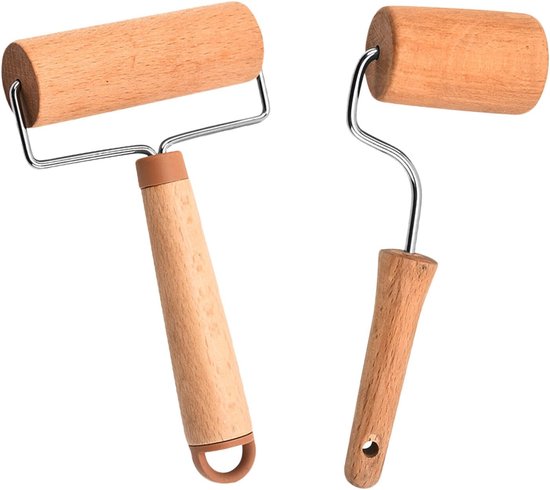 deegroller, 2 stuks deegroller, kleine en middelgrote deegroller hout ...