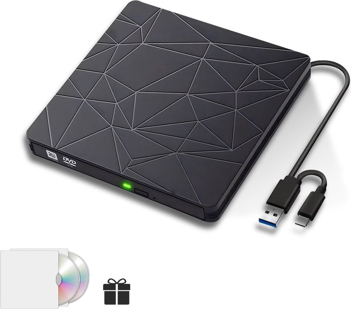 Externe DVD Speler - DVD/CD Drive voor Laptop - Brander - Optical Drive ...