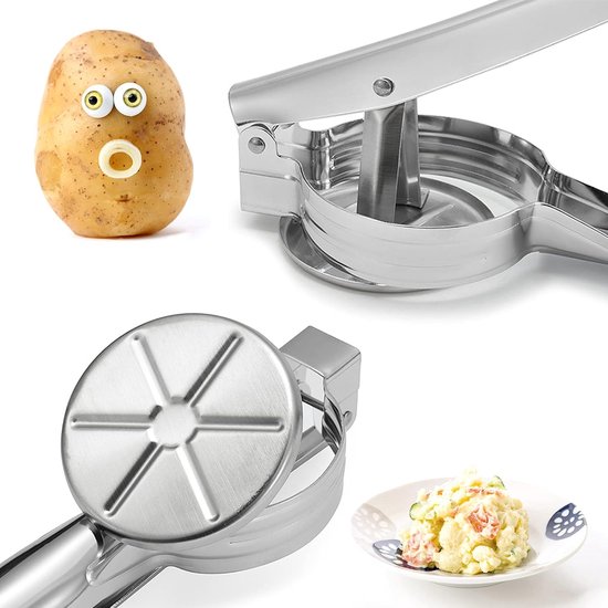 Aardappelpers van roestvrij staal met 3 schijfjes, spätzlepers ...