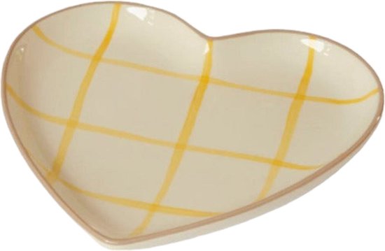 Home Delight - Bord 'Hart' - Geel/Taupe | bol