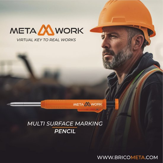 META WORK - Set - 3 potloden - Oranje kunststof - Pica dry ...