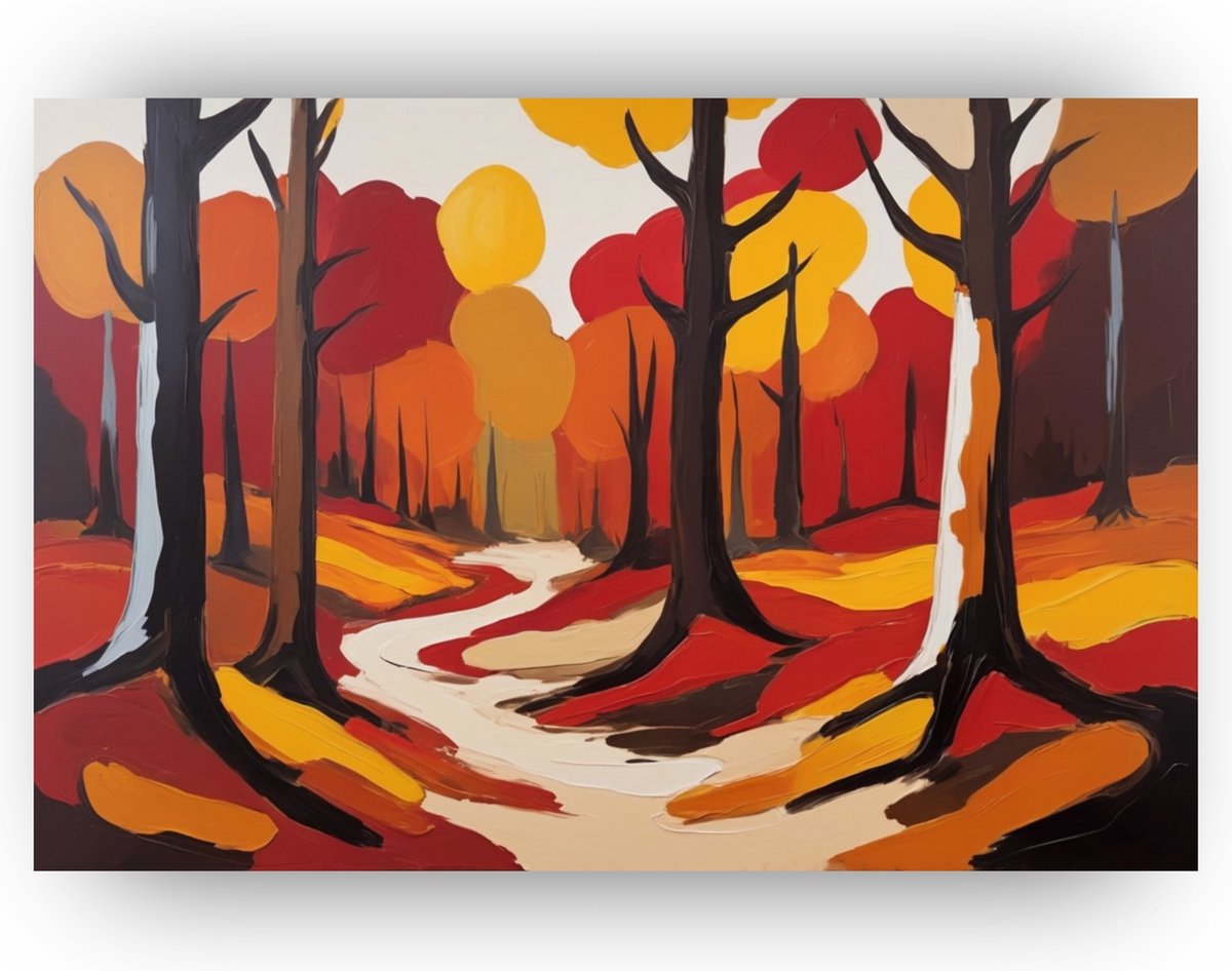 Bomen poster - Bos poster - Posters herfst - Wanddecoratie klassiek ...