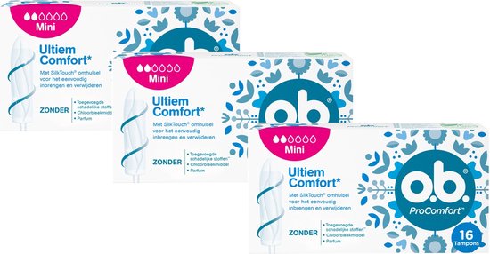 OB Tampons - Pro Comfort Mini - 3 x 16 stuks | bol
