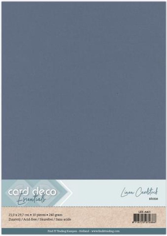 Stone A4 Linen Cardstock 10 stuks | bol