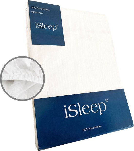 iSleep Flanel Hoeslaken - 100% Flanel Katoen - Hoge Hoek - Rondom ...