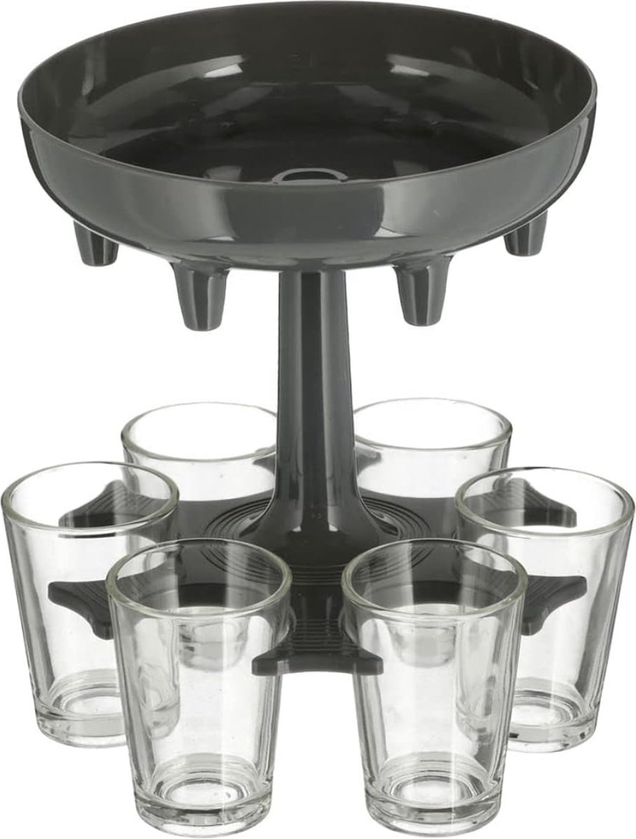 Schnapsglassdispenser inclusief 6 glazen - 13 x 12 cm - shot dispenser ...