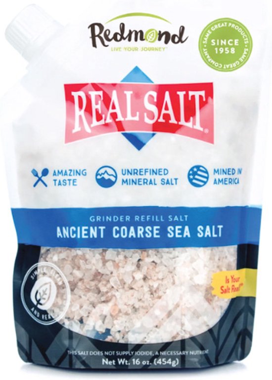Real Salt | Coarse Pouch 454g | 1 x 454 gram | bol