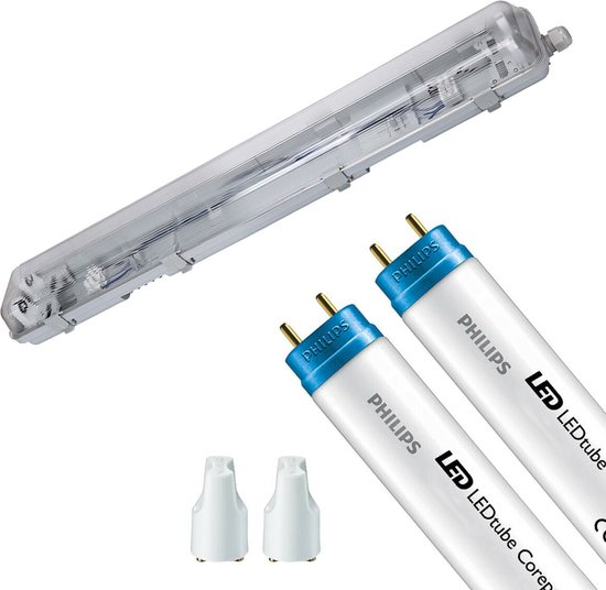 LED Waterdichte TL Armatuur met T8 Buizen - Velvalux Strela - 60cm ...