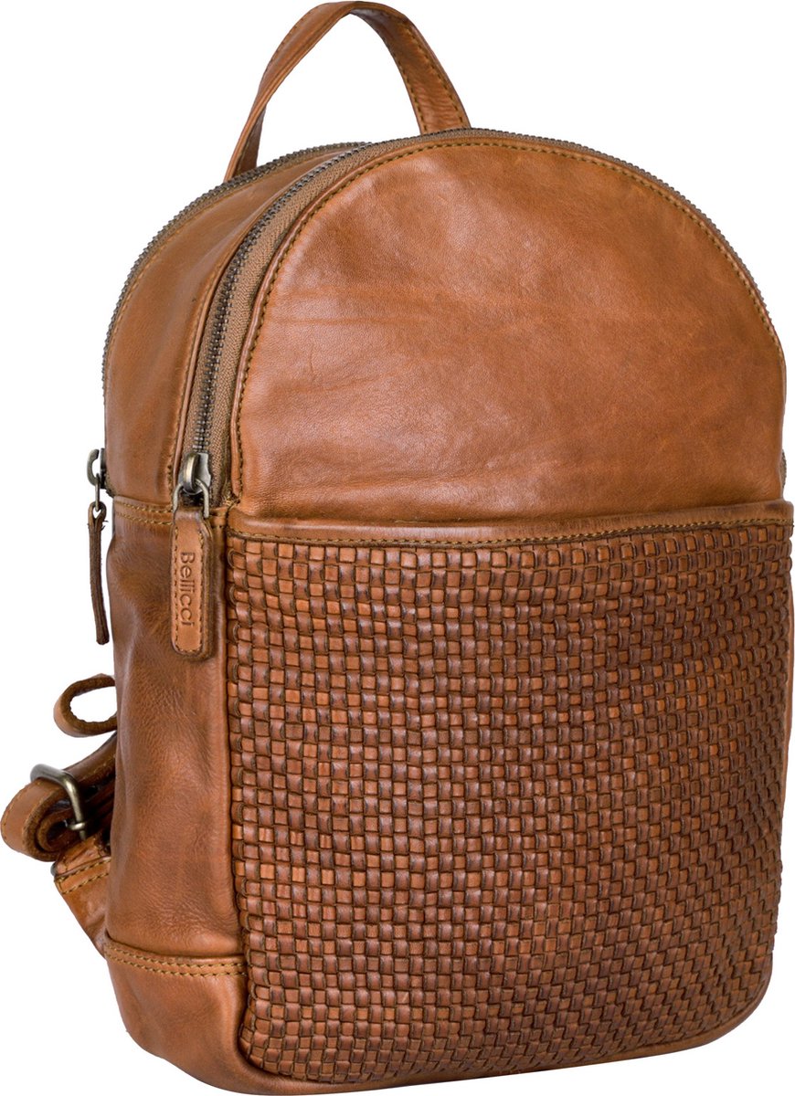 leren rugzak gevlochten leer dames | bol