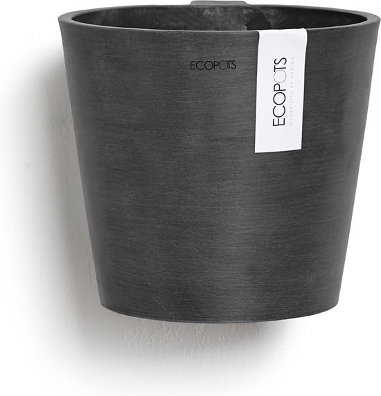 Ecopots Amsterdam Wall - Dark Grey - Ø19,5 x H17,5 cm - Ronde ...