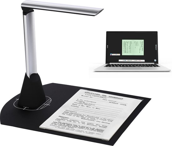 Clixify Draagbare Boekenscanner met LED - A4 – Documentenscanner ...