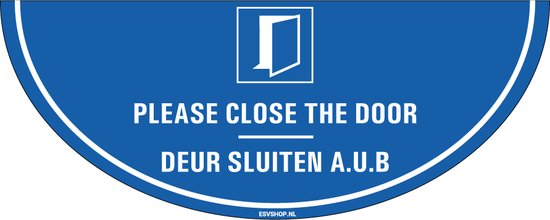 Deur sluiten aub vloersticker - 750 x 300 mm | bol