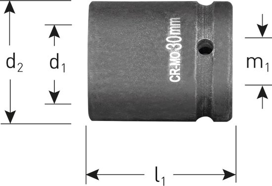 Rotec Krachtdoppen 1'' kort 50 mm | bol