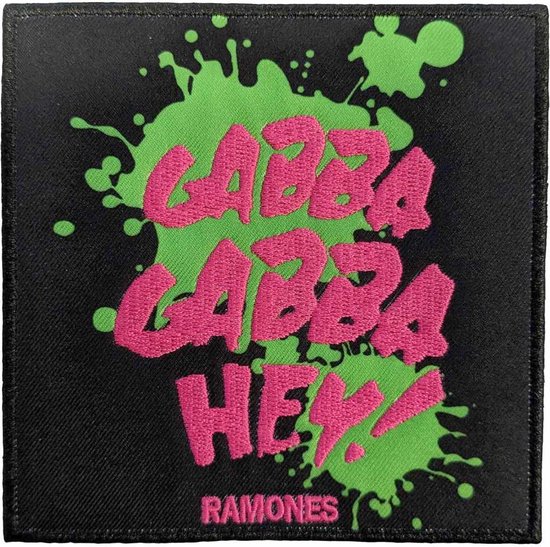 Ramones - Gabba Gabba, Hey Patch - Zwart | bol