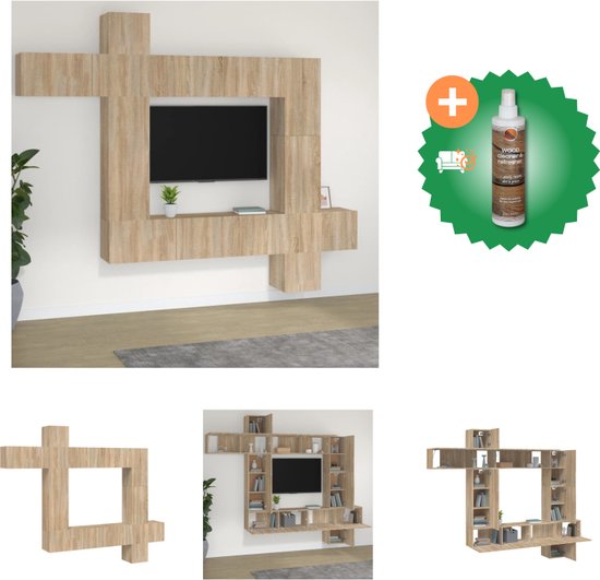 vidaXL Tv-meubel set - Sonoma eiken - modulair design - diverse ...