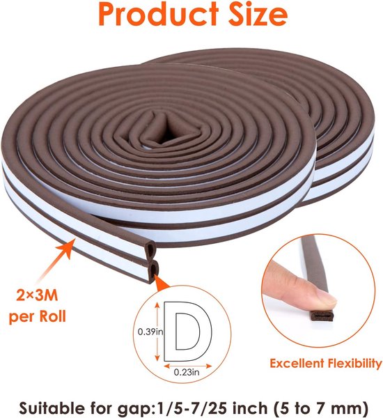Tochtstrip - isolerende tochtstopper - deurstrip | bol