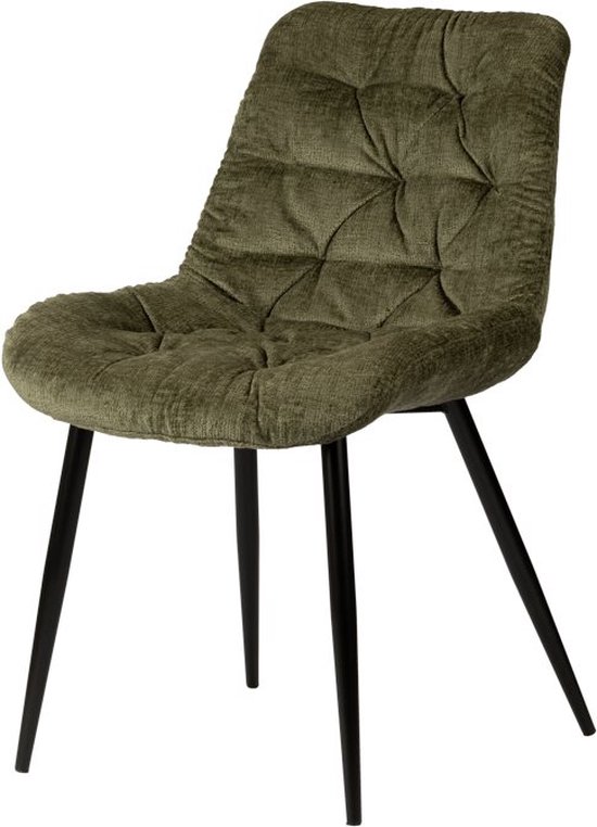 PoleWolf - Louis Stoel - Fusion Stof - Vintage Groen - Set van 4 | bol