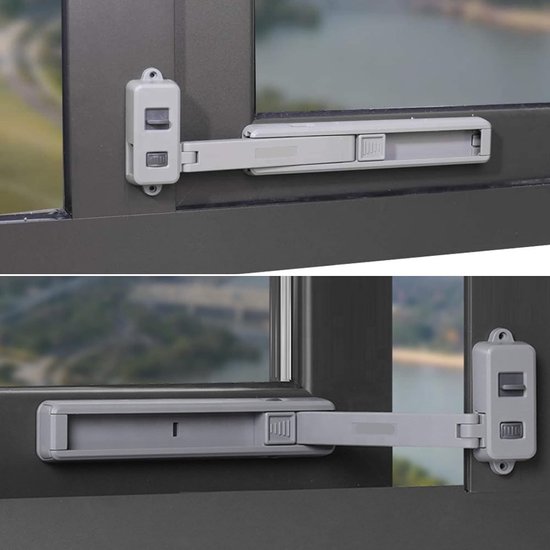 Raamkinderslot voor Veilige Ramen - Openingsbegrenzer voor Binnen- en Buitenopenende Ramen | bol