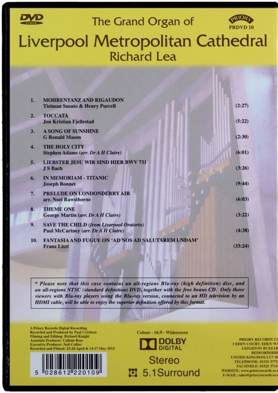 The Grand Organ Of Liverpool Metropolitan Cathedral, Richard Lea ...