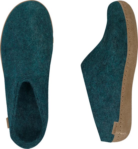 glerups Dames en Heren pantoffels Leren zool | bol