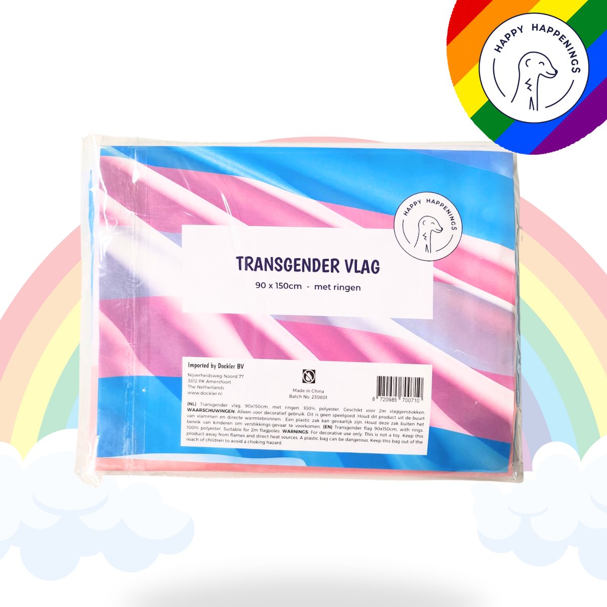 Transgender Vlag - 90x150cm - Pride Flag - LGBTQ - Transgender | bol