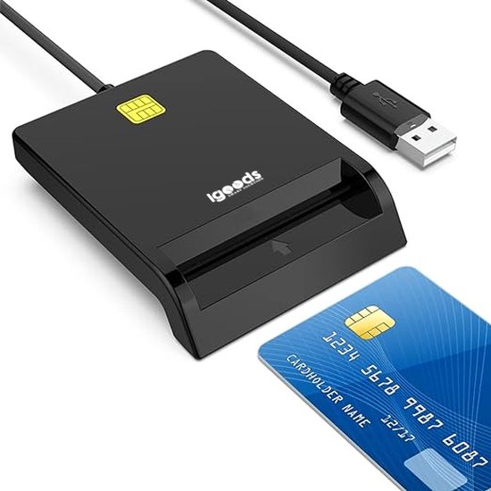 Igoods USB ID Kaartlezer - USB 3.0 Kaartlezer - Smartkaart Lezer - ID ...