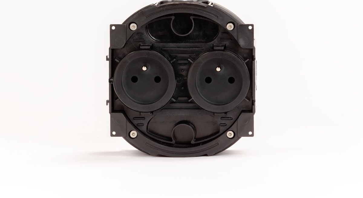 ROND.io - Tweevoudig rond stopcontact - zwart | bol